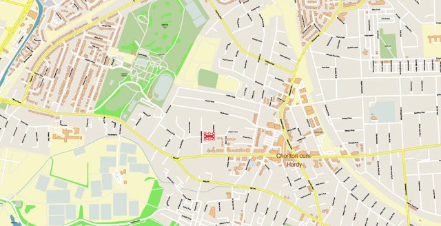 Manchester UK City Vector PDF Map Exact High Detailed editable Adobe ...