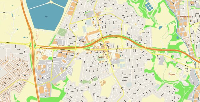 Manchester UK City Vector PDF Map Exact High Detailed editable Adobe ...