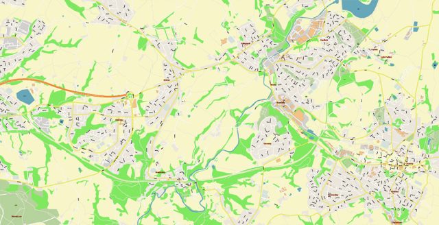 Manchester UK City Vector PDF Map Exact High Detailed editable Adobe ...