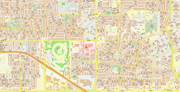 Silicon Valley California US City Vector Map Exact High Detailed ...