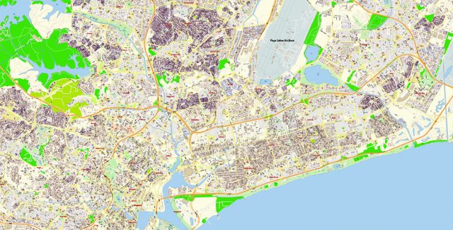_Singapore all Postcodes 01 City Vector Map Exact High Detailed ...