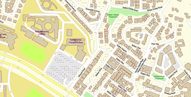 Singapore all Postcodes 01 City Vector Map Exact High Detailed editable ...