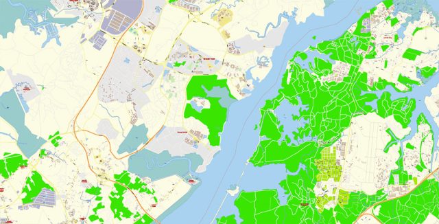 _Singapore all Postcodes 01 City Vector Map Exact High Detailed ...