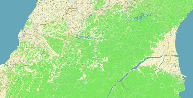 Taiwan full Country Vector Map Exact High Detailed 01 editable Adobe ...