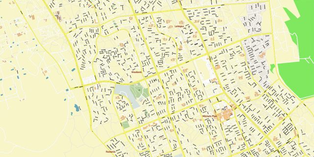 Cape Town (and surrounds) South Africa PDF Vector Map High Detailed ...