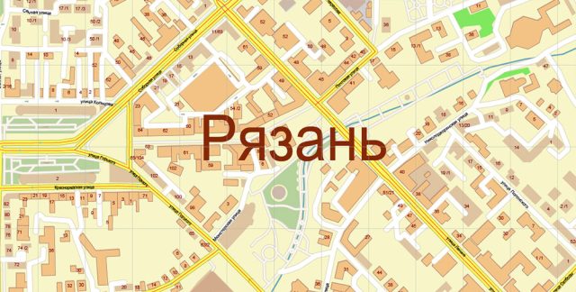 Ryazan Russia Map Vector High Detailed editable Adobe Illustrator in ...