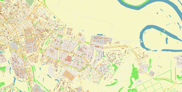 Ryazan Russia Map Vector High Detailed editable Adobe Illustrator in ...