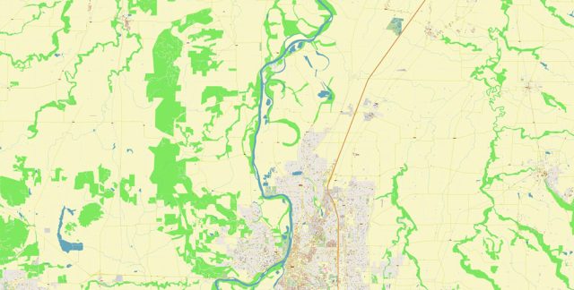 Salem + Keizer Oregon US Map Vector High Detailed editable Adobe ...