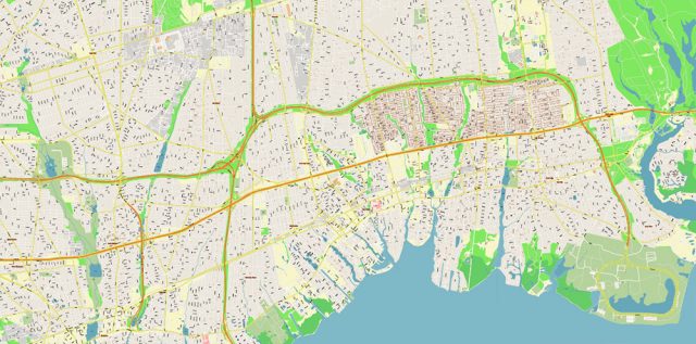 Smithtown Long Island New York US Map Vector High Detailed editable ...