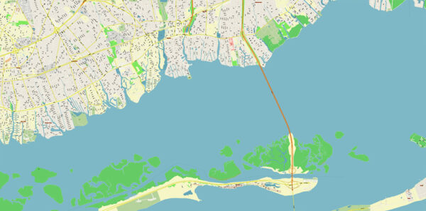 Smithtown Long Island New York US Map Vector High Detailed editable ...
