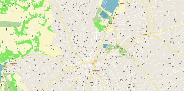 Smithtown Long Island New York US Map Vector High Detailed editable ...