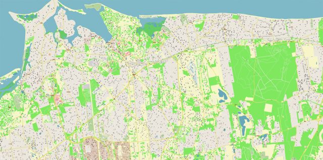 Smithtown Long Island New York US PDF Vector Map: High Detailed ...