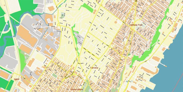 New York City US Map Vector City Plan High Detailed Street Map editable ...