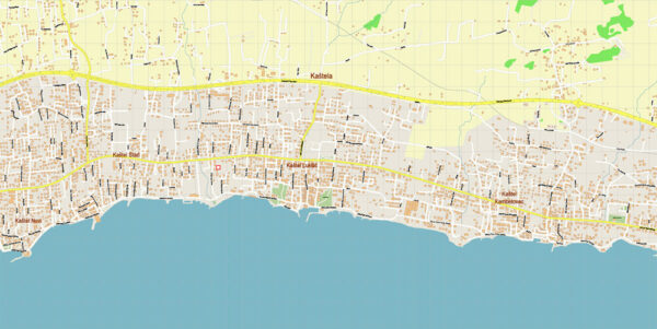 Split Croatia PDF Vector Map: City Plan High Detailed Street Map ...