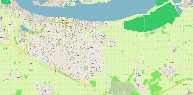 Thurrock Borough UK Map Vector Exact City Plan High Detailed Street Map ...