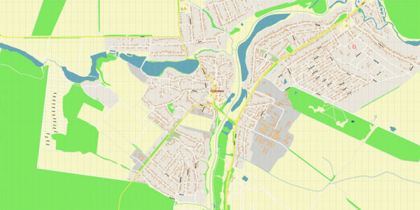 Vinnytsia Ukraine Map Vector Exact City Plan High Detailed Street Map ...