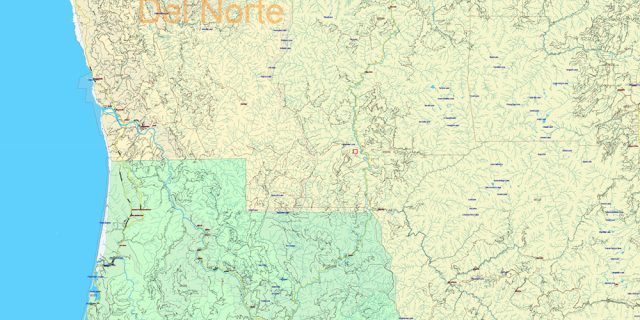 California State US PDF Vector Map: Exact Roads Plan High Detailed ...