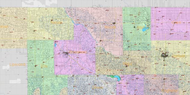Oklahoma State US Map Vector Exact Roads Plan High Detailed Street Map ...