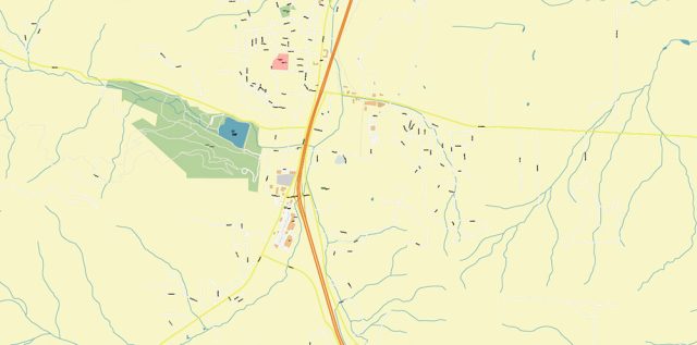 Yreka California US Map Vector City Plan High Detailed Street Map ...