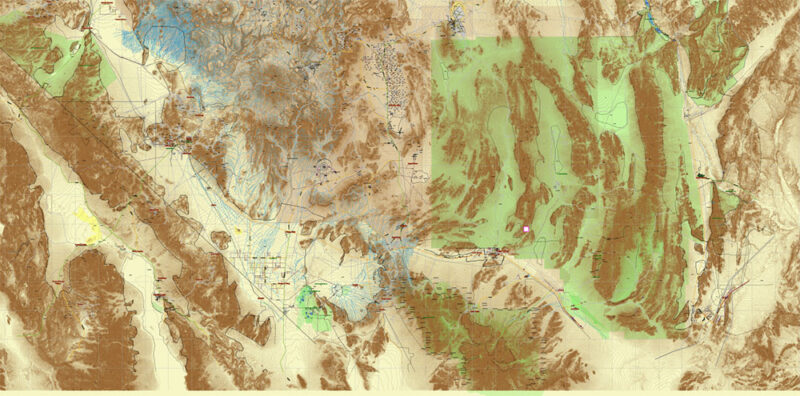Area 51 (and surround) Nevada US Editable Layered Vector map: Extra ...