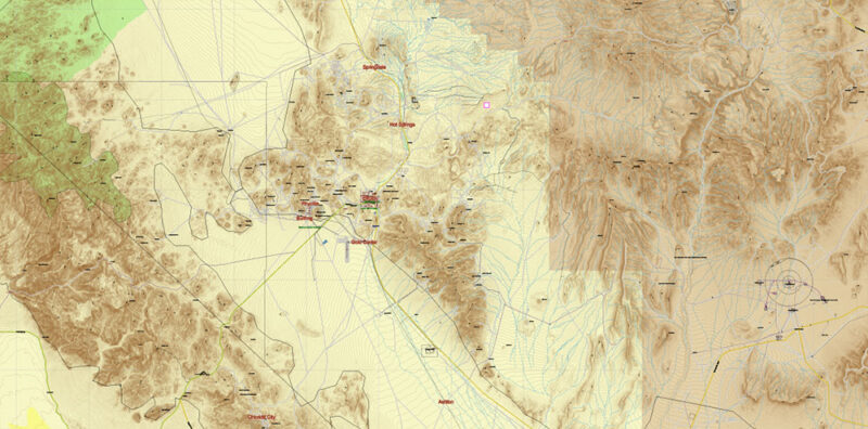 Area 51 (and surround) Nevada US Editable Layered Vector map: Extra ...