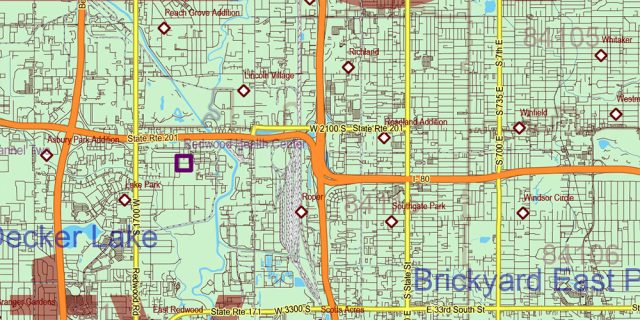 _Utah State US Map Vector Exact Roads Plan High Detailed Street Map ...