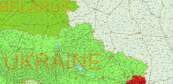 _Europe Mercator Projection Political Vector Map High detailed fully ...