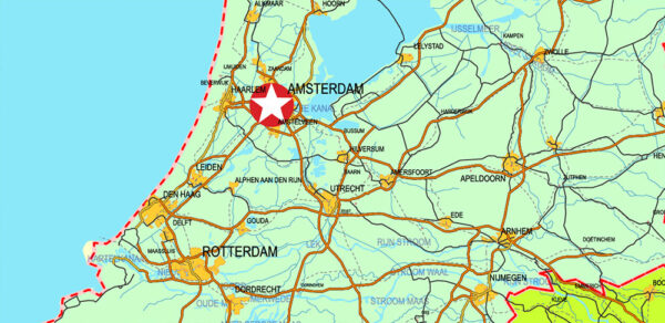 _Europe Mercator Projection Political Vector Map High detailed fully ...