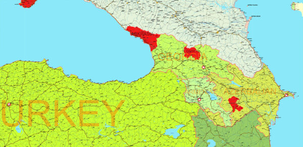 _Europe Mercator Projection Political Vector Map High detailed fully ...