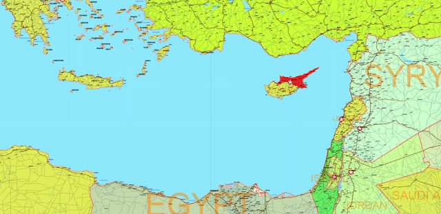 _Europe Mercator Projection Political Vector Map High detailed fully ...
