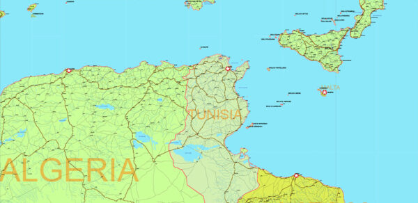 Europe Mercator Projection Political Vector Map High detailed fully ...