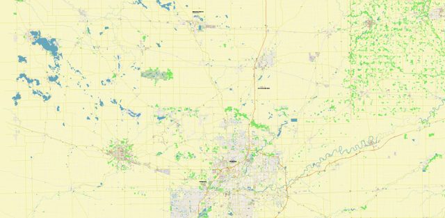 Fort Wayne Indiana US Area Map Vector City Plan High Detailed Street ...