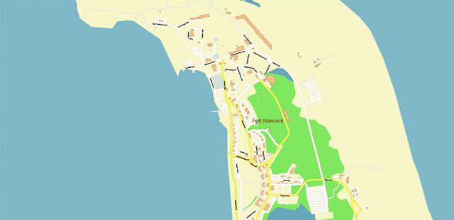 Long Branch Area New Jersey US Map Vector City Plan High Detailed ...