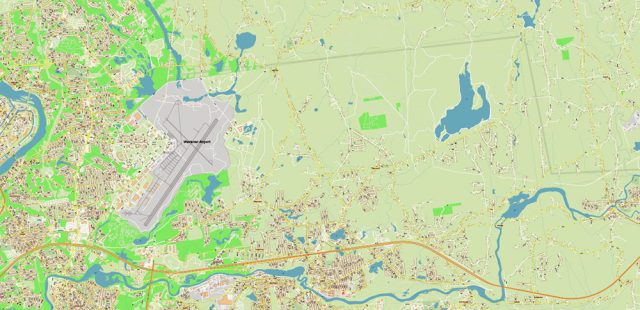 Springfield Area Massachusetts US Map Vector City Plan + Zipcodes High ...