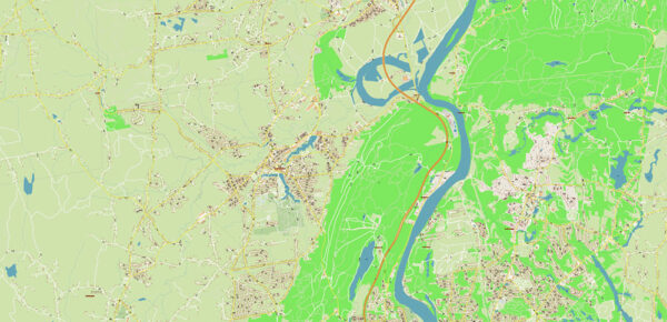 Springfield Area Massachusetts US Map Vector City Plan + Zipcodes High ...