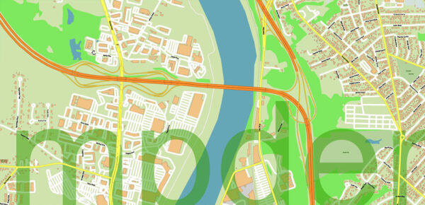 Springfield Area Massachusetts US Map Vector City Plan + Zipcodes High ...