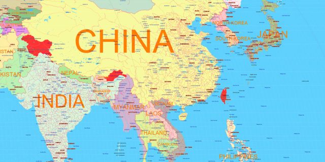 _World Robinson Projection Political Vector Map High detailed fully ...