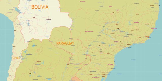 World Geo Lat-Long Projection Political Vector Map High detailed fully ...