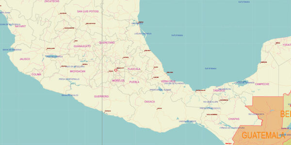 World Geo Lat-Long Projection Political Vector Map High detailed fully ...