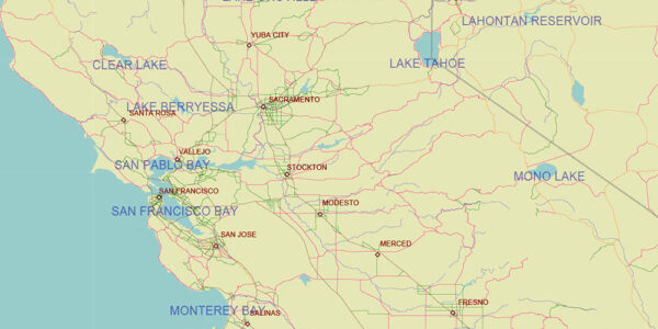 World Geo Lat-Long Projection Political Vector Map High detailed fully ...