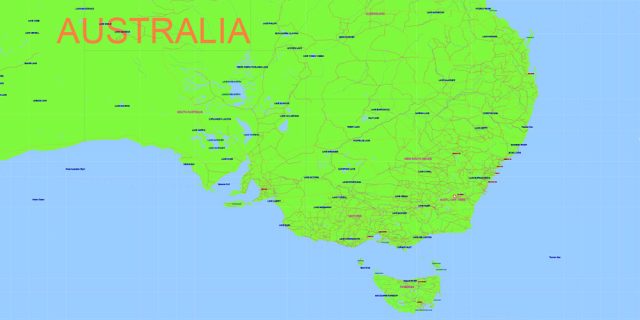 World Lambert Cylindrical Equal-Area Projection Political Vector Map ...