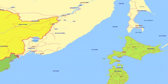World Lambert Cylindrical Equal-Area Projection Political Vector Map ...