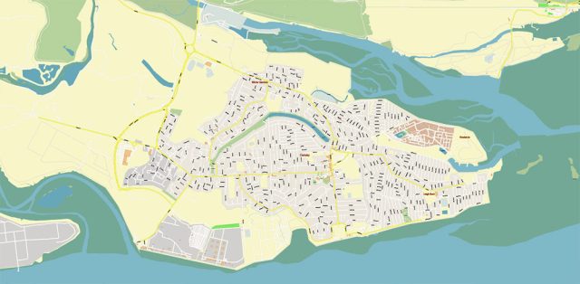 Basildon UK Map Vector City Plan High Detailed Street Map editable ...