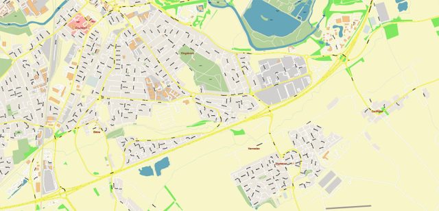 Bedford UK PDF Vector Map: City Plan High Detailed Street Map editable ...