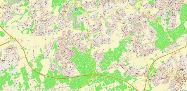 Dortmund Germany Map Vector City Plan High Detailed Street Map editable ...