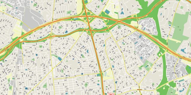 New York City: Manhattan + Long Island NY US PDF Vector Map: City Plan ...