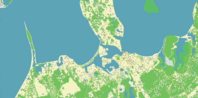 New York City: Manhattan + Long Island NY US PDF Vector Map: City Plan ...
