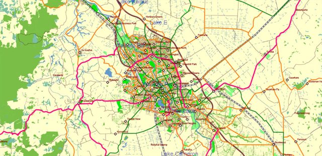 _New Zealand complete country PDF Vector Map: Extra High Detailed ...