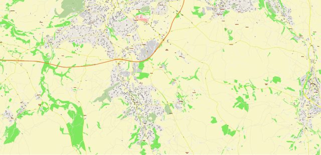 Blackburn UK Map Vector City Plan High Detailed Street Map editable ...