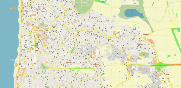 Blackpool + Preston + Garstang UK Map Vector City Plan High Detailed ...